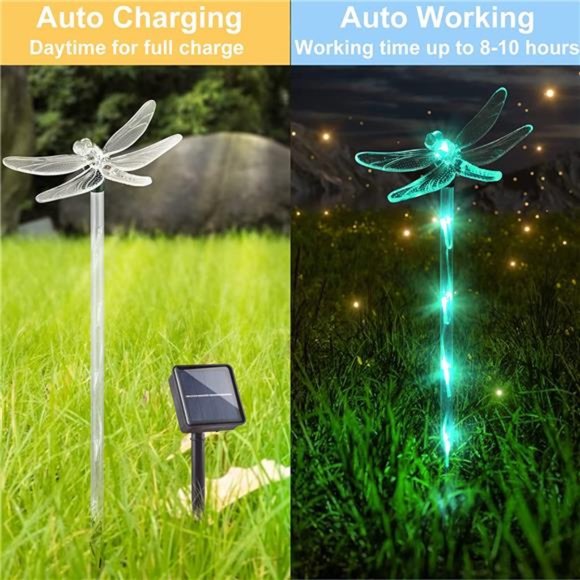 Accents | Set Of 6 Arcylic Solar Outdoor Lights Garden Decorations ...